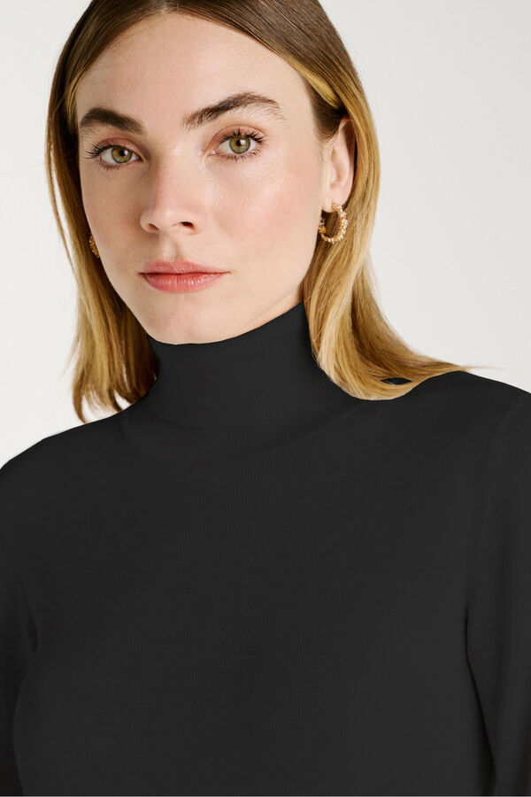 Camisola de gola alta com viscose | SALDOS | SPF