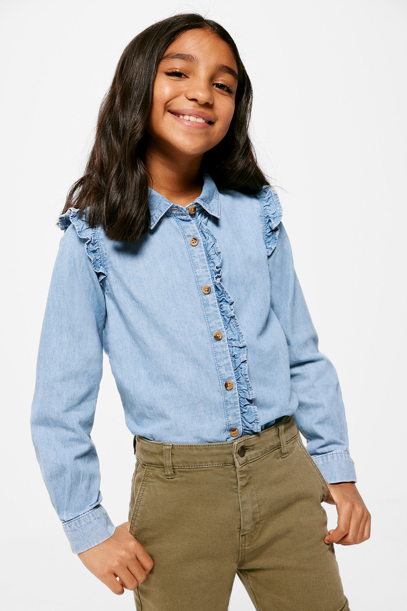 Girls' denim shirt