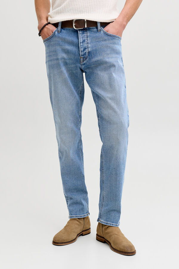 calça jeans reta e justa | Calças de ganga para homem | SPF