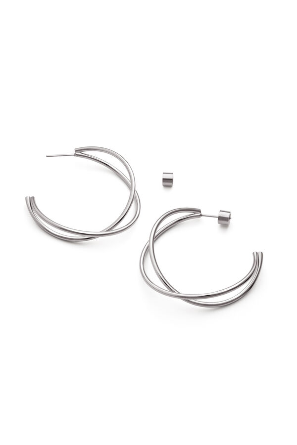 Pendientes Aro Cruzado Acero | Pendientes | SPF