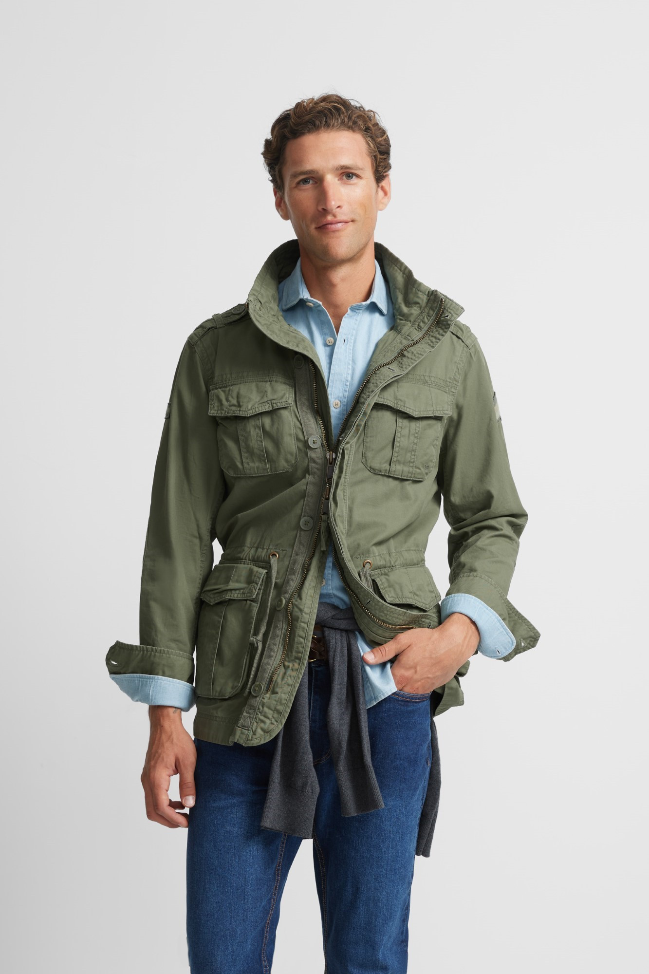 Chaqueta militar garment dye | Chaquetas y cazadoras hombre | SPF