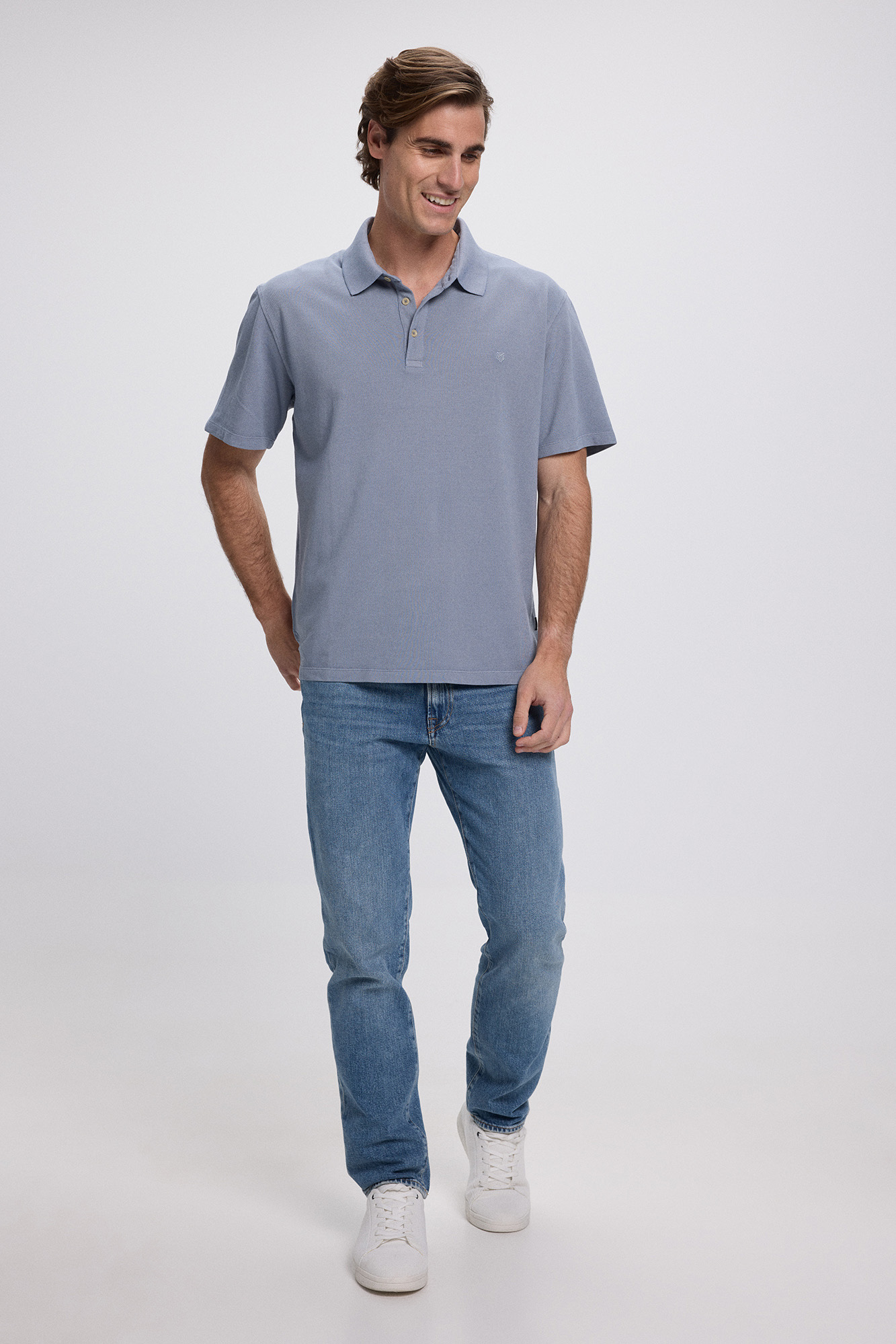 Polo liso regular fit | Polos de hombre | SPF