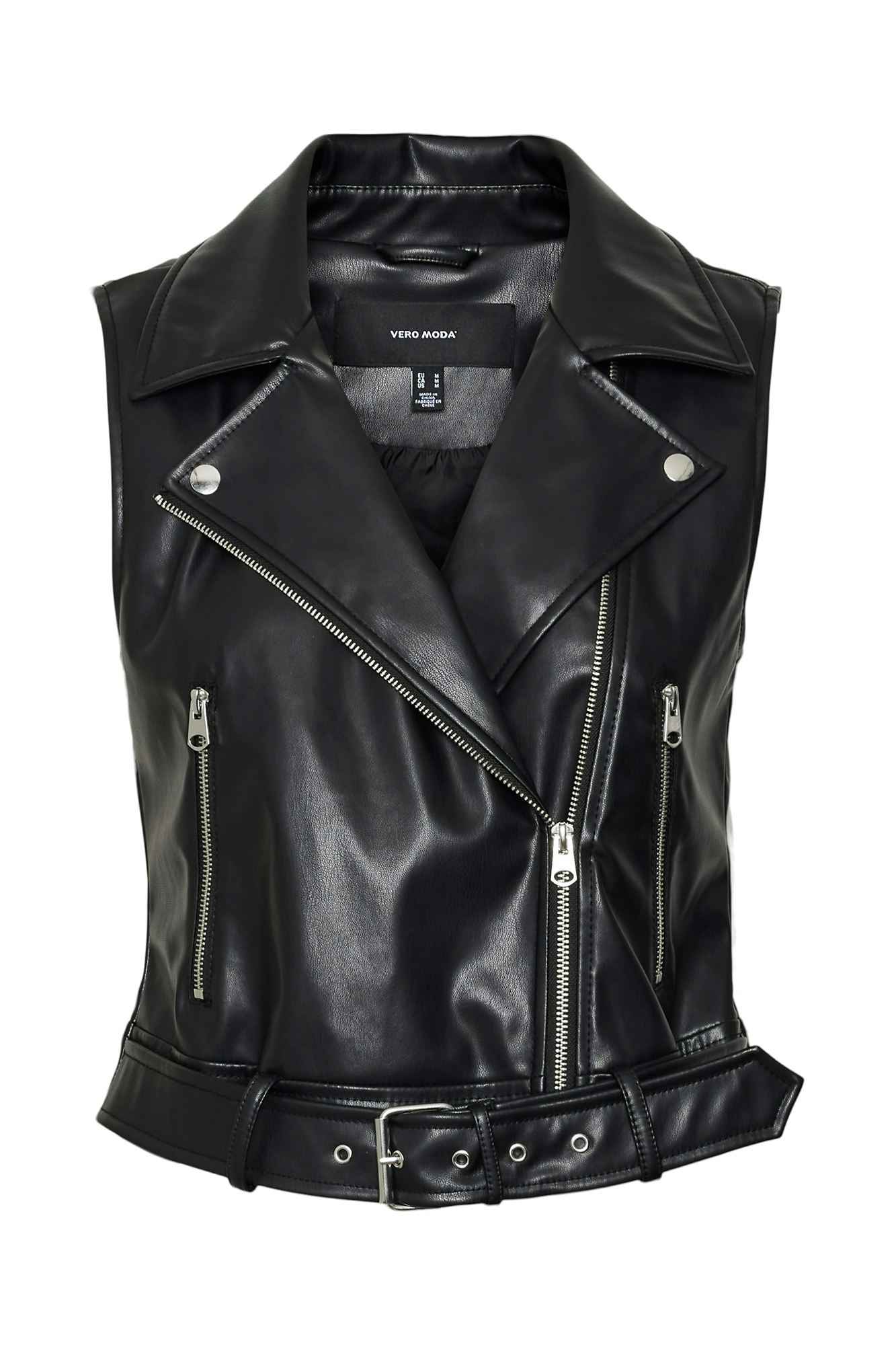 Chaleco efecto piel cuello solapa | Chalecos de mujer | SPF