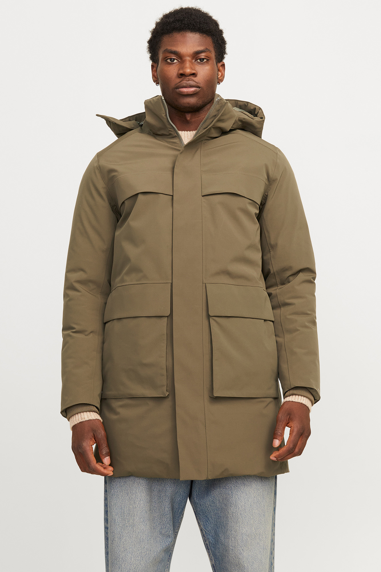 Parka comprida capuz | Sobretudos e parkas de homem | SPF