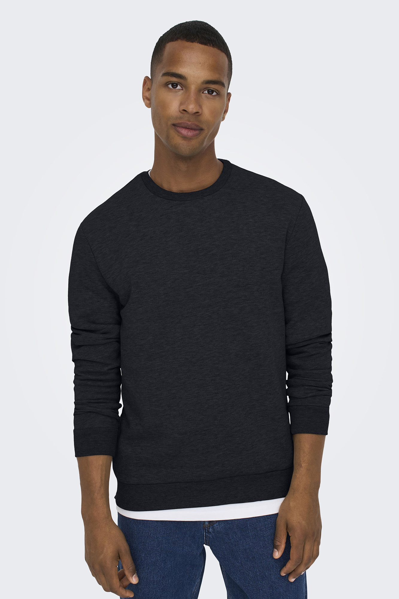 Sweatshirt básica decote redondo | Sweatshirts de homem | SPF