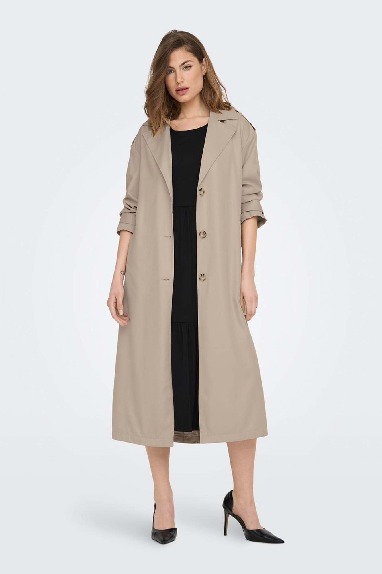 Gabardine comprida | Gabardinas para mulher | SPF