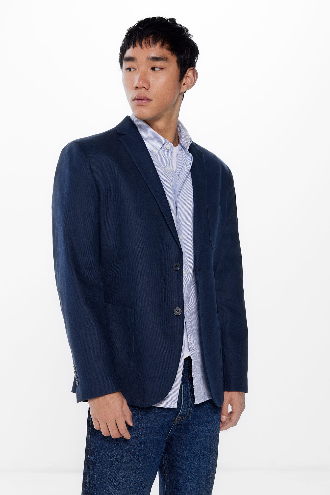 Blazer linho-algodão | Blazers de homem | SPF