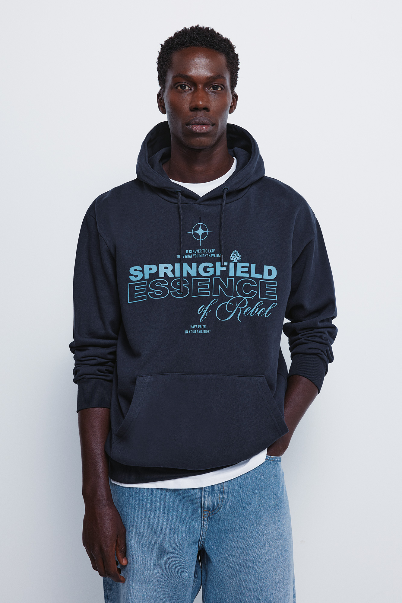 Sudadera capucha logo Springfield | Sudaderas de Hombre | SPF