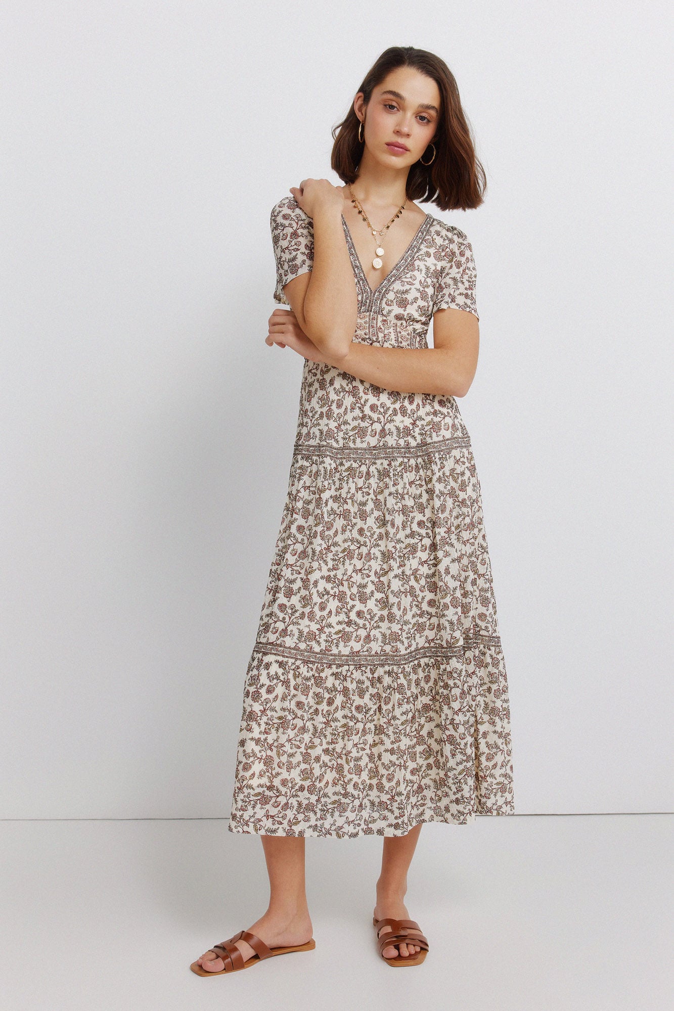 Robe midi imprimé frise | ROBES ET COMBINAISONS | SPF