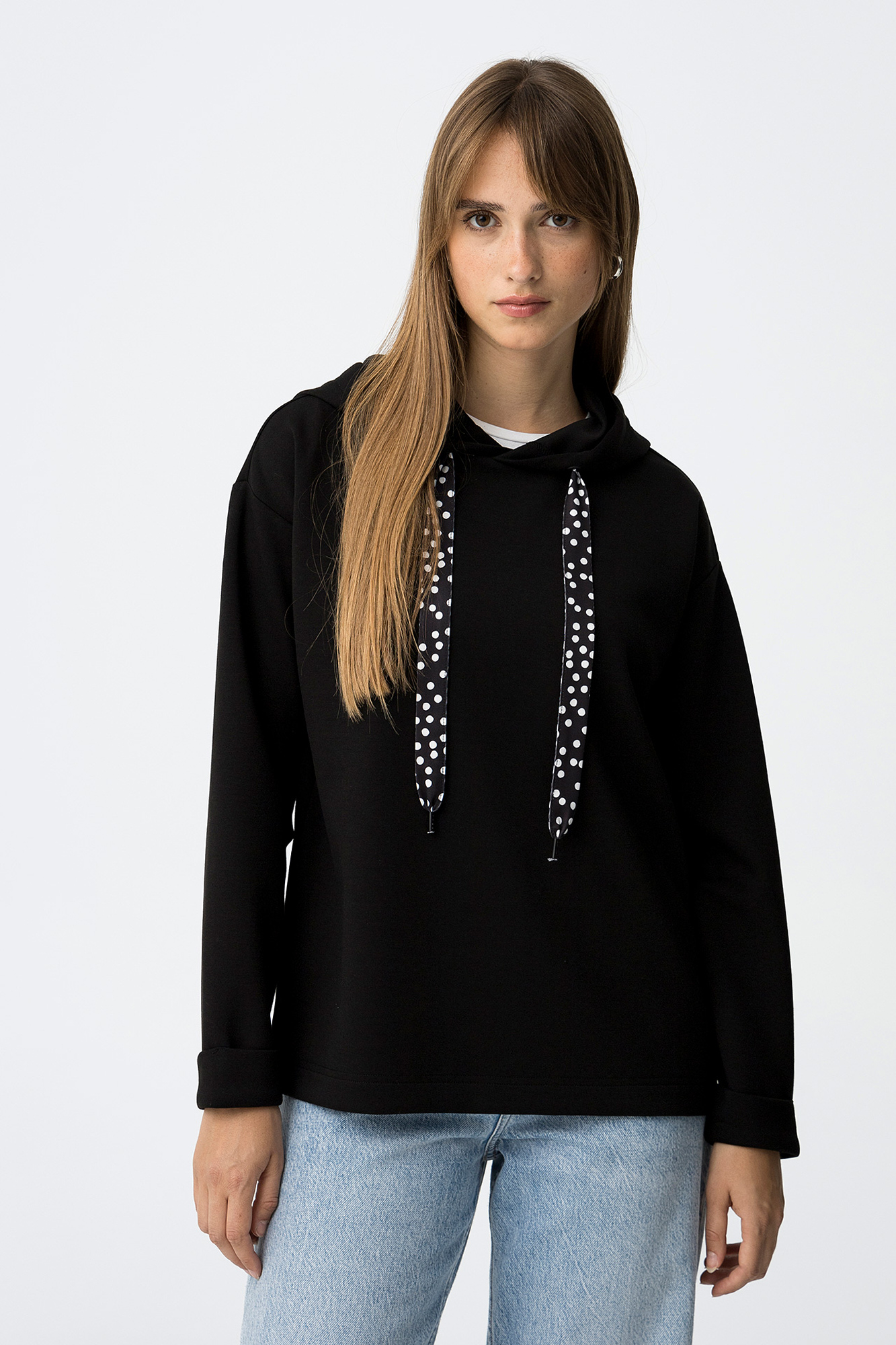 Sweatshirt com cordão estampado | Sweatshirts de mulher | SPF