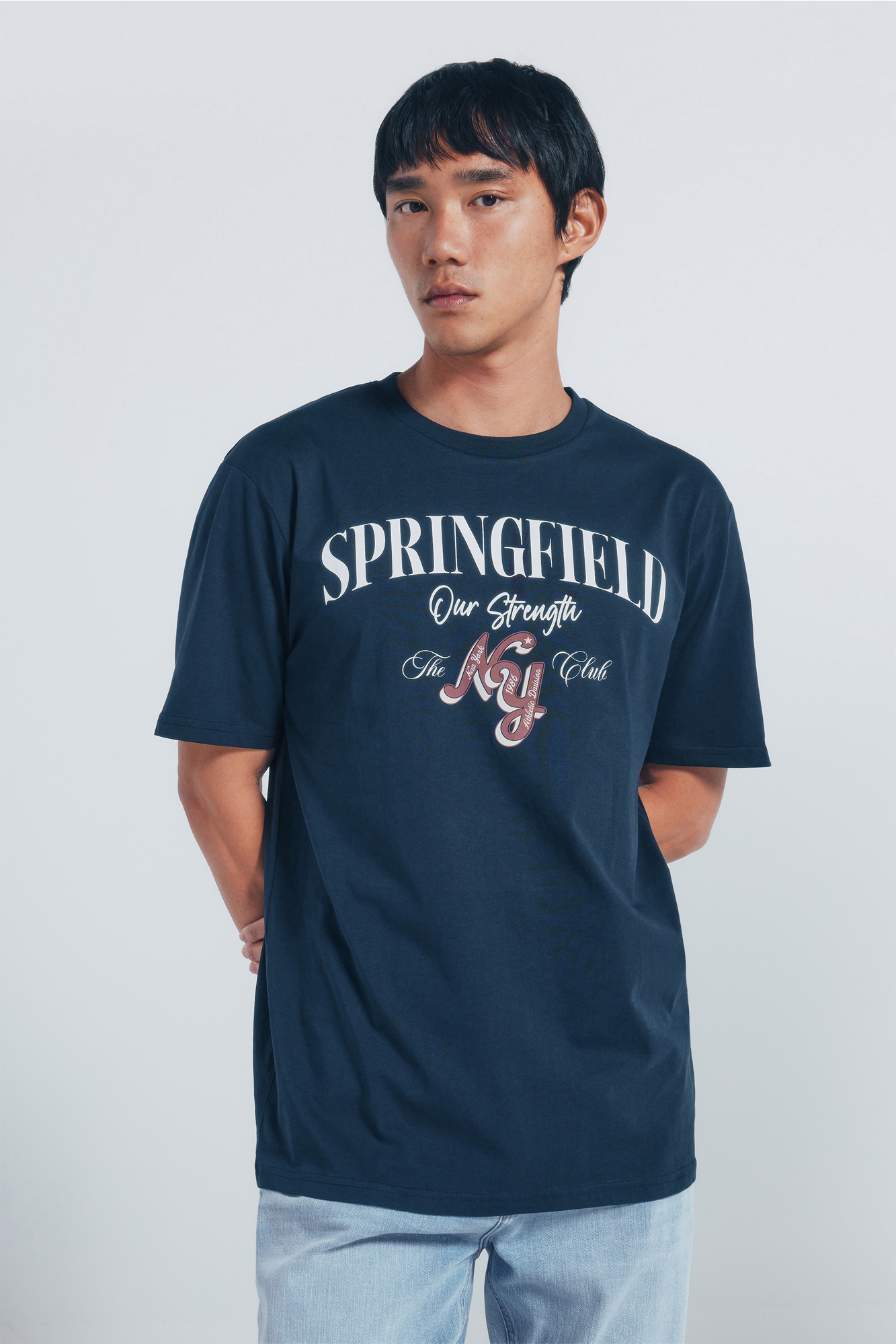 T-shirt com o logo de Springfield NY | T-shirts de homem | SPF