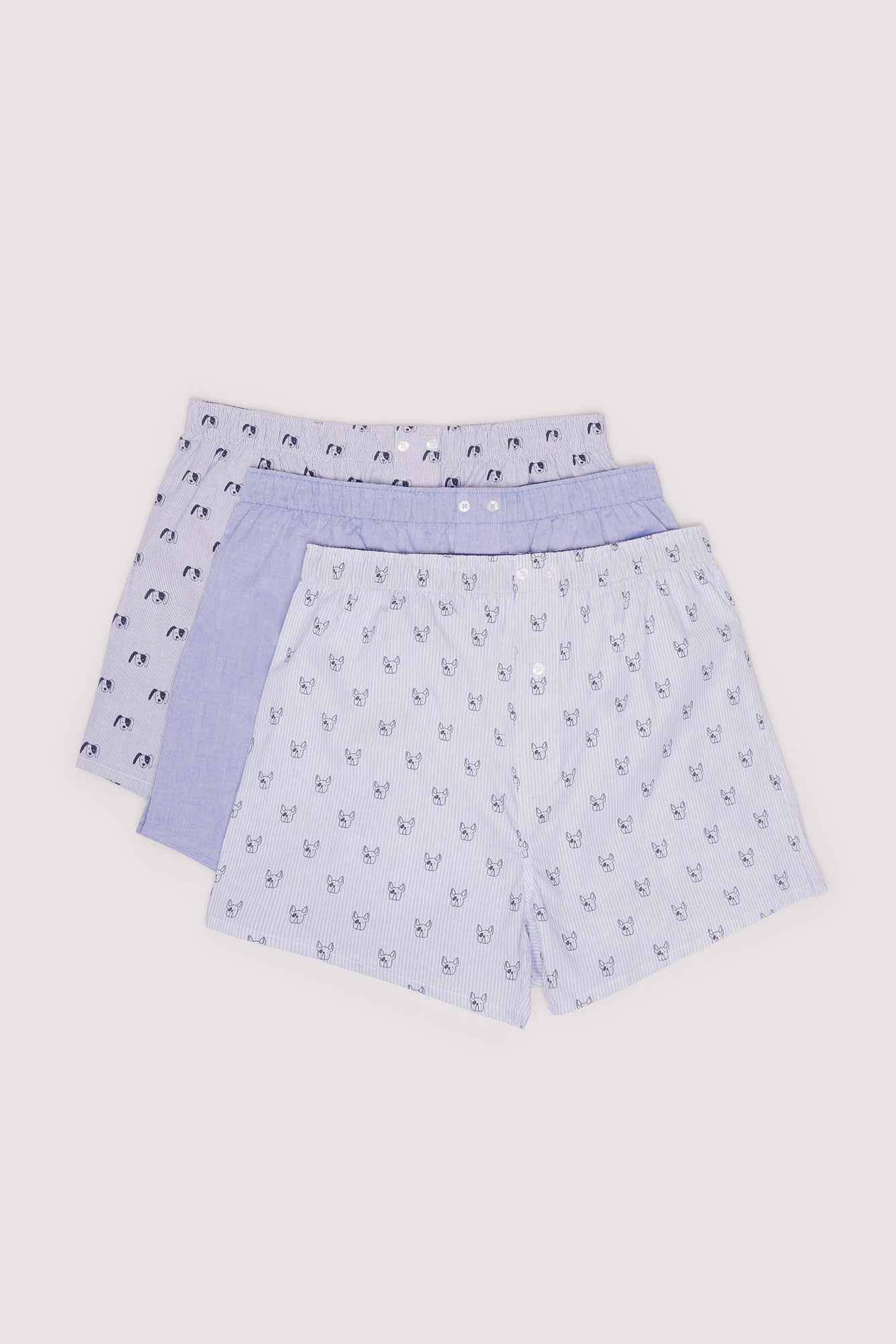 Pacote de 3 boxers para cães | Boxers de homem | SPF