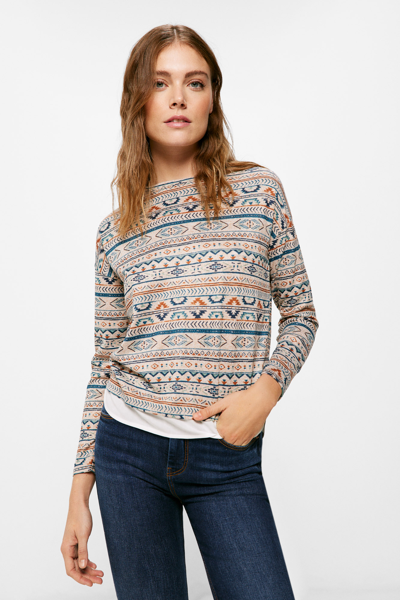 Kétanyagú, mintás póló | Noi pólók | SPF