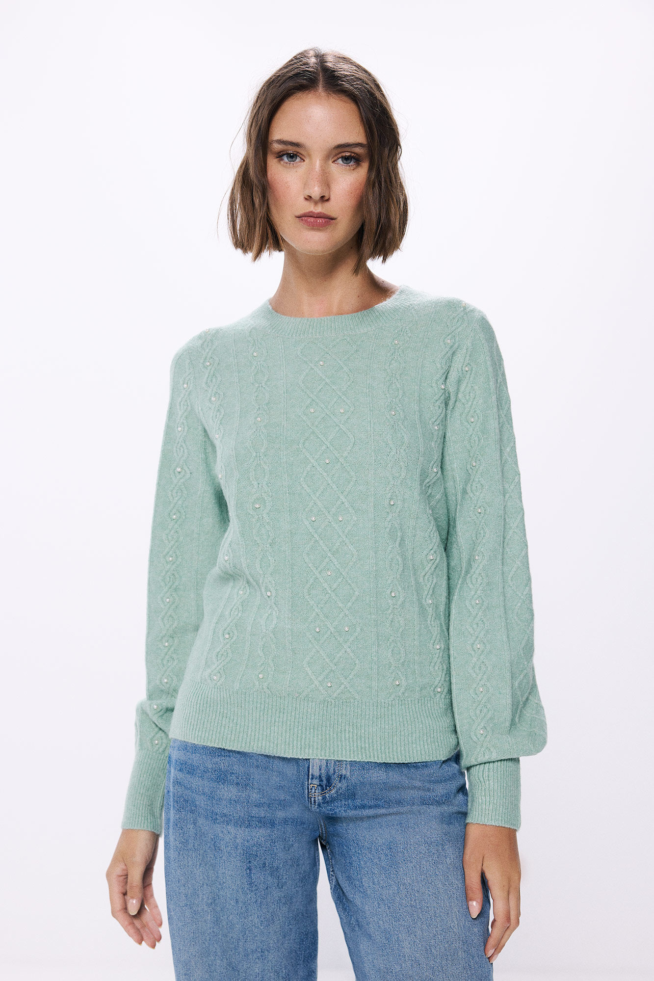 Pullover mit Zopfmuster | Damenpullover | SPF