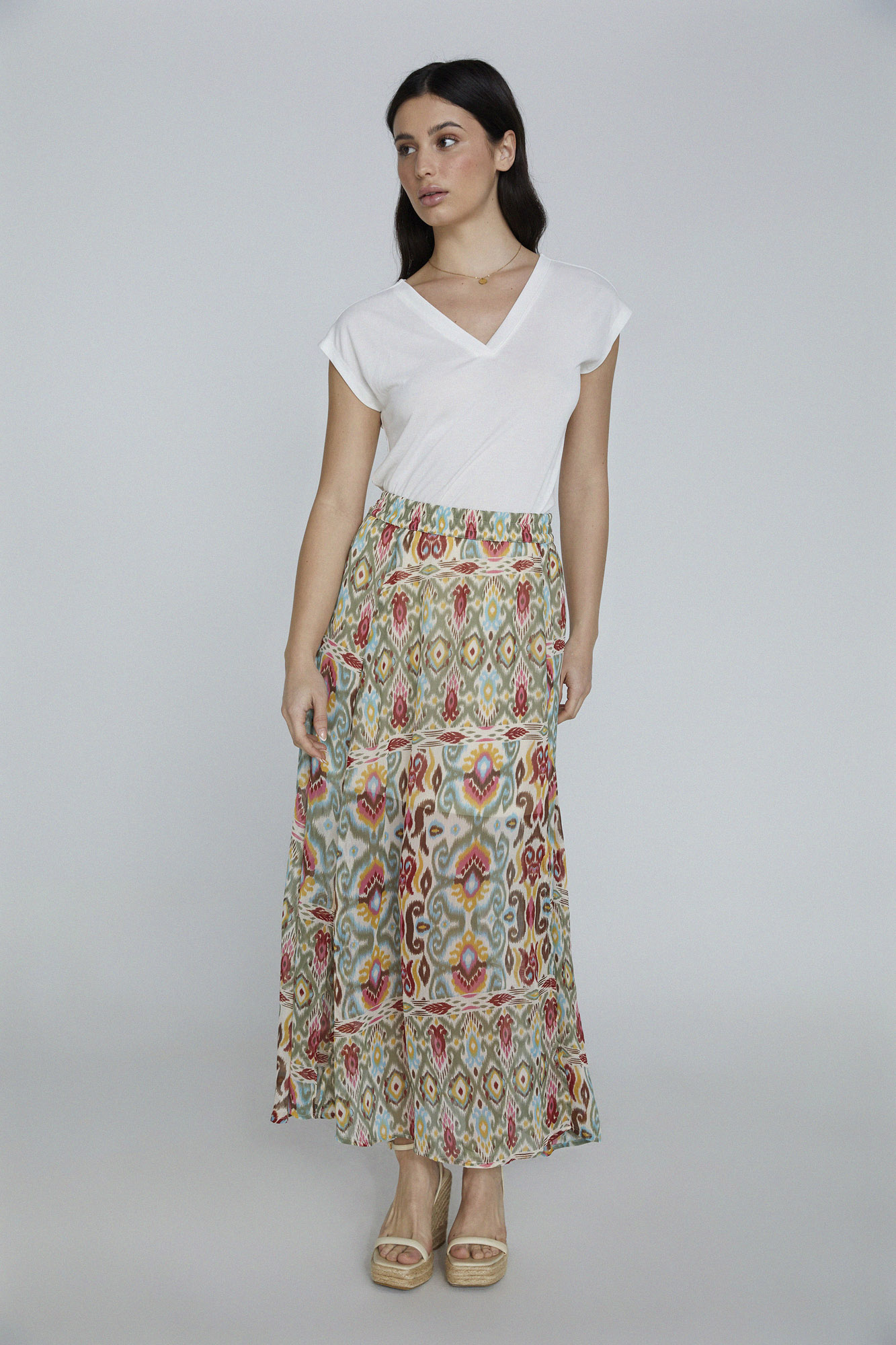 Falda midi estampada | Faldas | SPF