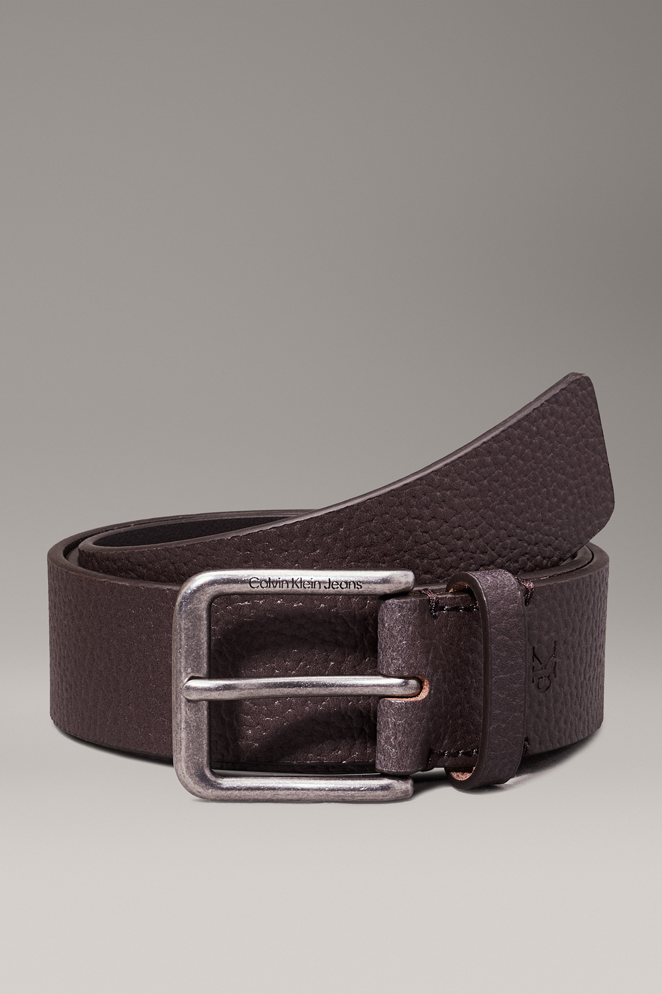 Cinto jeans de pele Calvin Klein | Cintos para homem | SPF