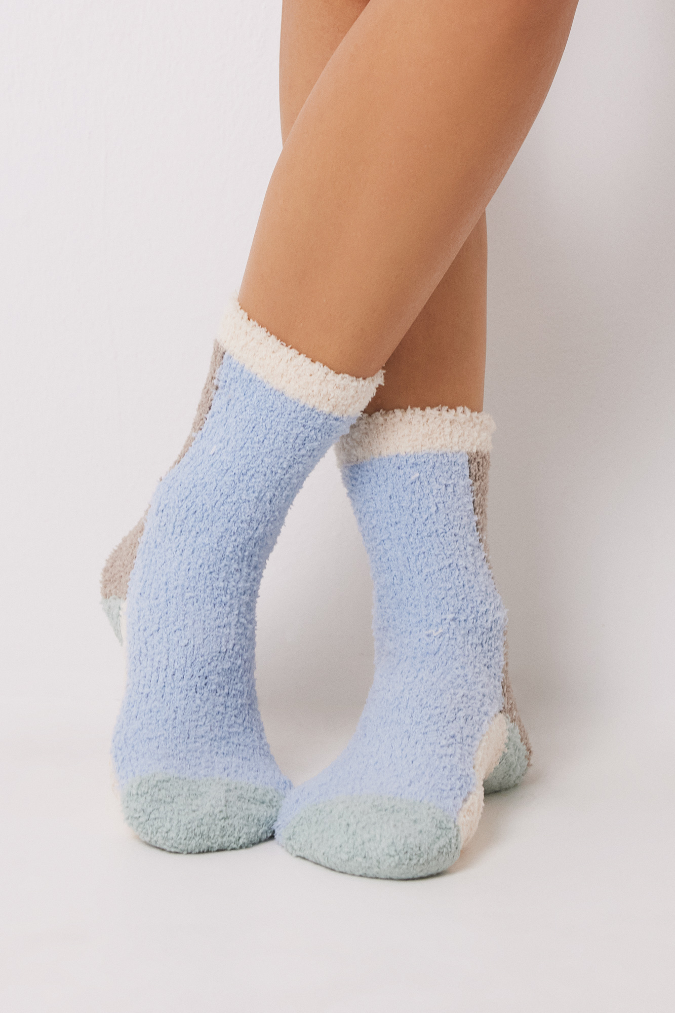 Meias de pele azuis e verdes | Meias de mulher | SPF