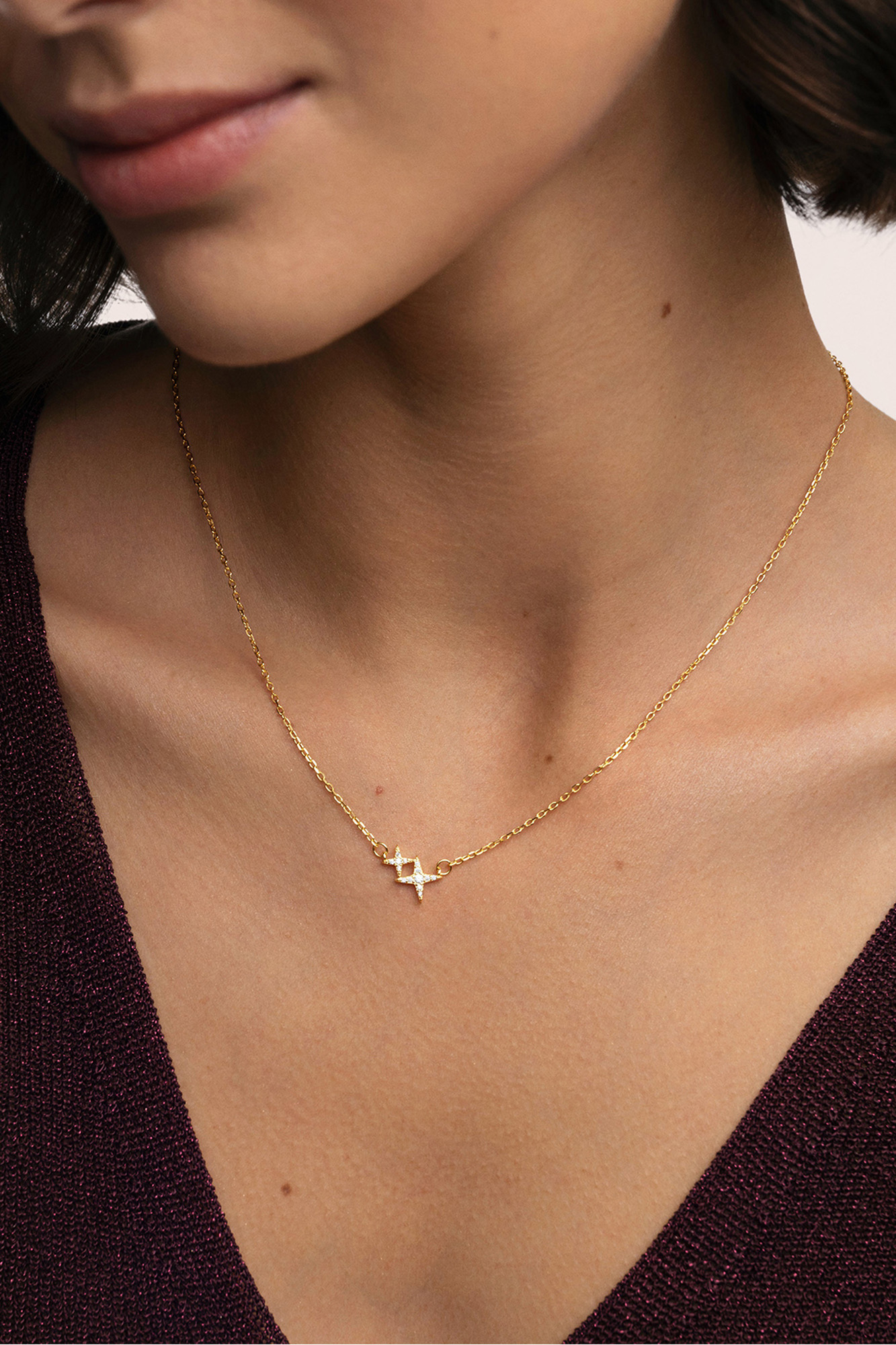 Collar Duo Spark Plata Baño Oro | Collares | SPF