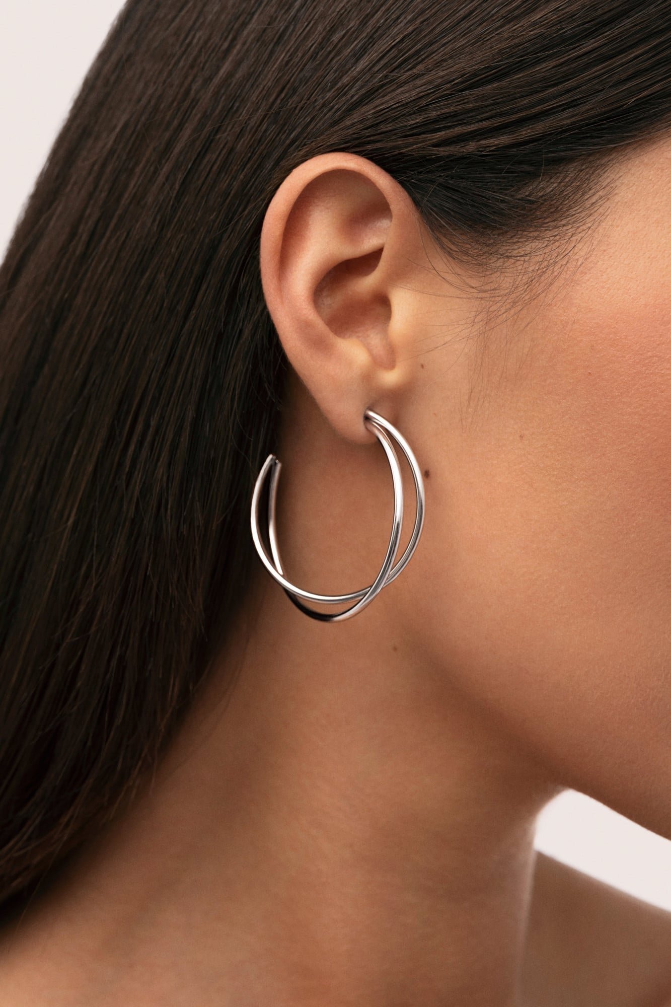 Pendientes Aro Cruzado Acero | Pendientes | SPF