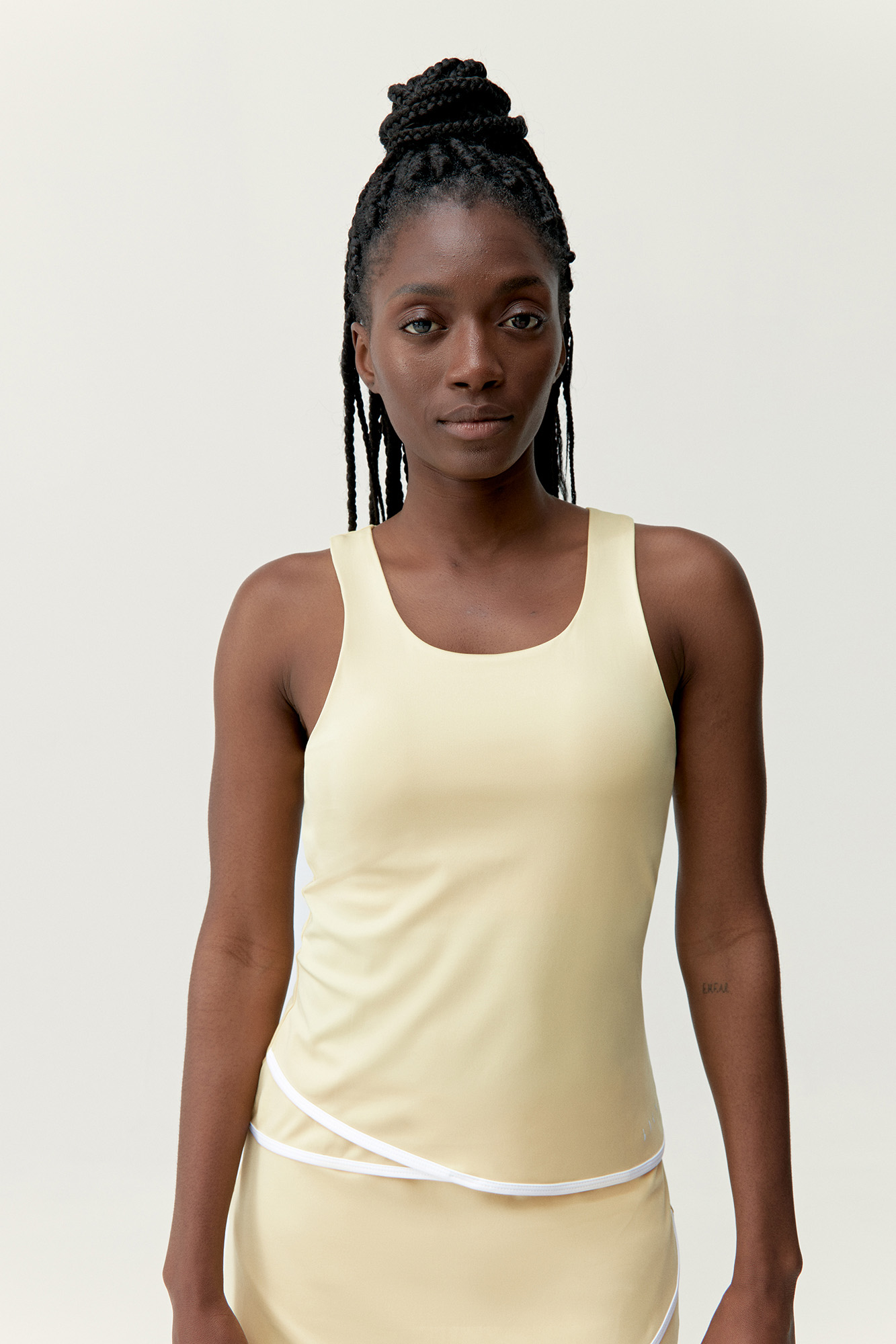 T-Shirts Smash Yellow Soft/White | Camisetas deportivas para mujer | SPF